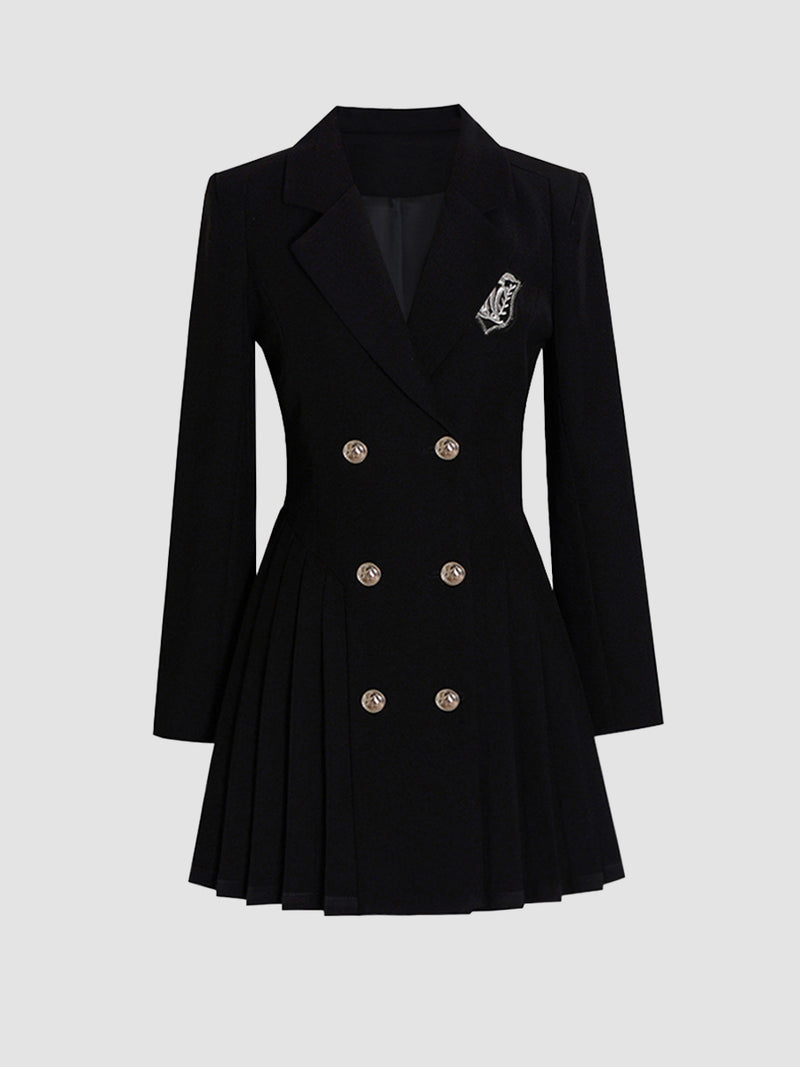 Professional Pleated Suit Dress